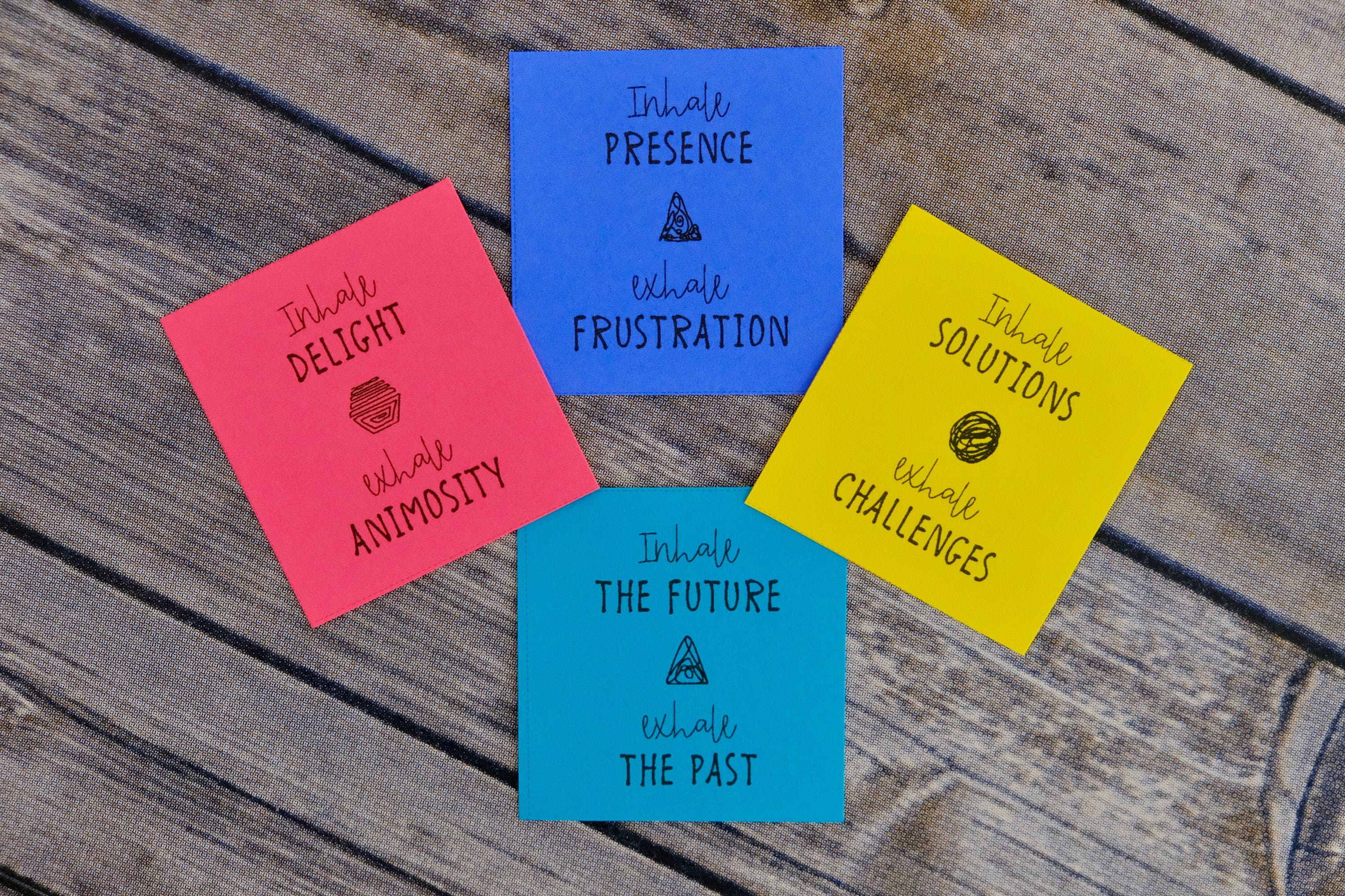 Inhale Exhale Mindfulness Cards Inspirational Cards for | Etsy