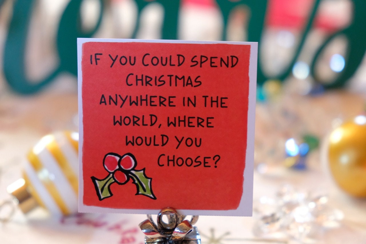 Christmas Conversation Starters Family Dinner Conversation | Etsy