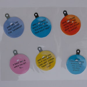 Christmas Conversation Printable Ornaments Craft Activity - Etsy