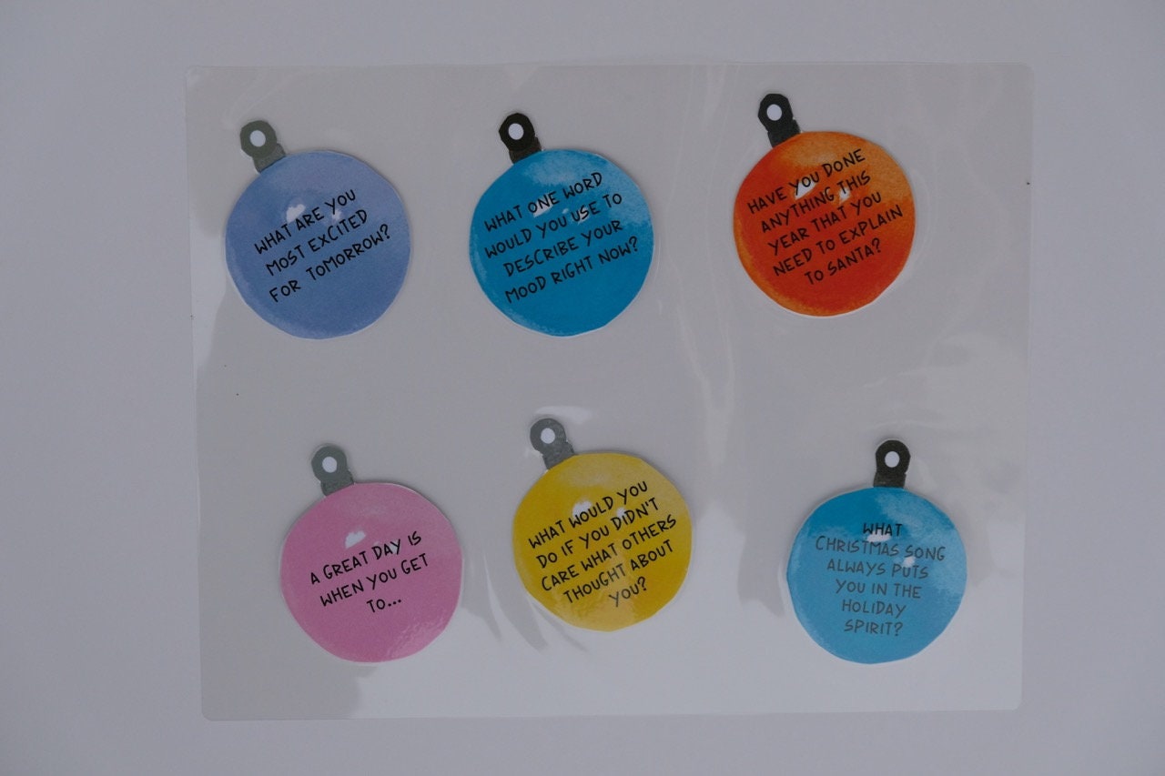 Christmas Conversation Printable Ornaments Craft Activity | Etsy