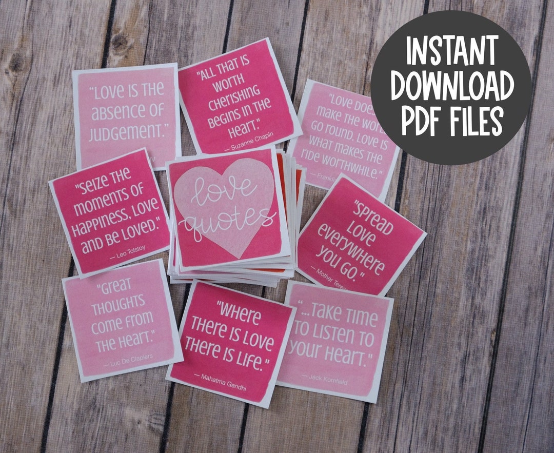 Love Quote Cards Cards With Inspirational Messages About Love Cute ...