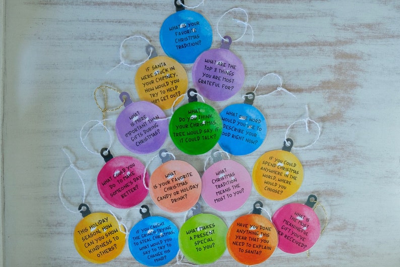 Christmas Conversation Printable Ornaments Craft Activity - Etsy
