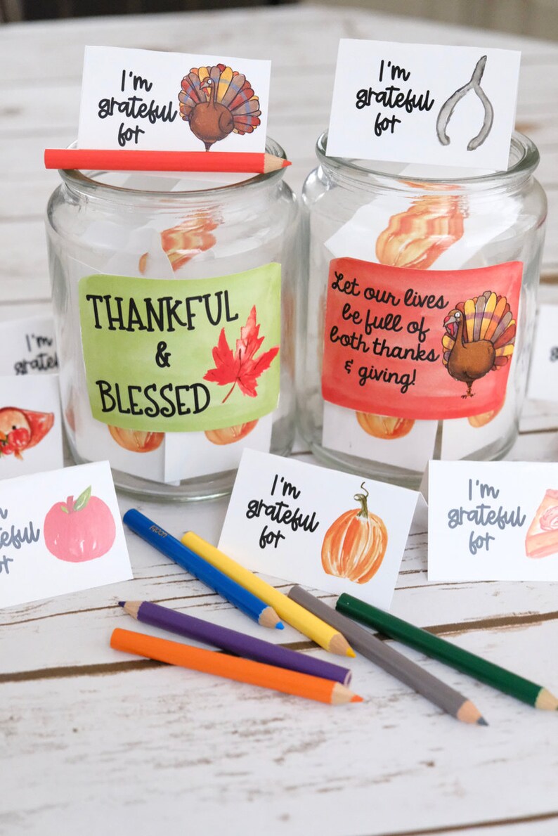Gratitude Jar Gratitude Kit Family Activity Thanksgiving - Etsy