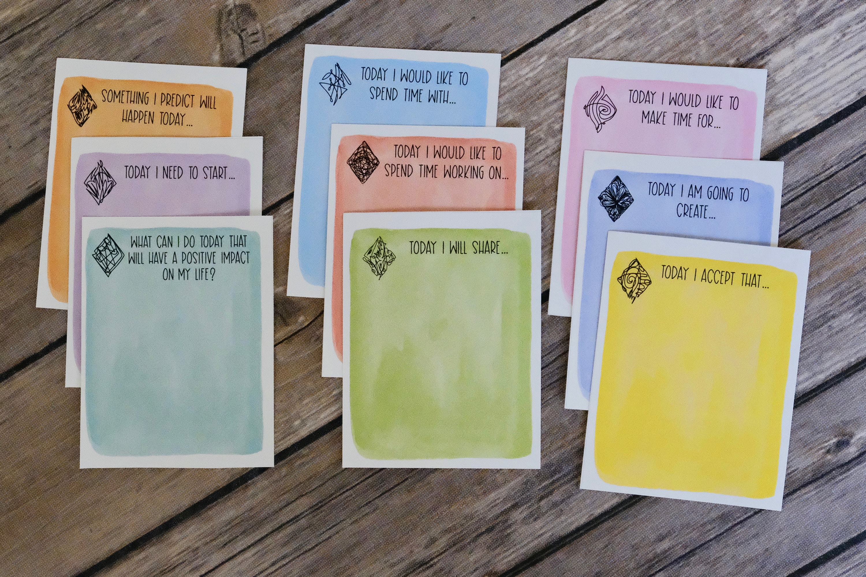 Daily Intention Printable Journal Cards Mindfulness Journal | Etsy