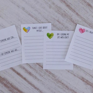 Self Love Printable Journal Cards Self Care and Self Help Inspirational ...