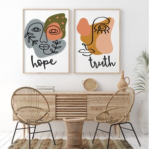 Boho Inspired Word Posters - Printable Wall Art - Dorm Room Decor for ...