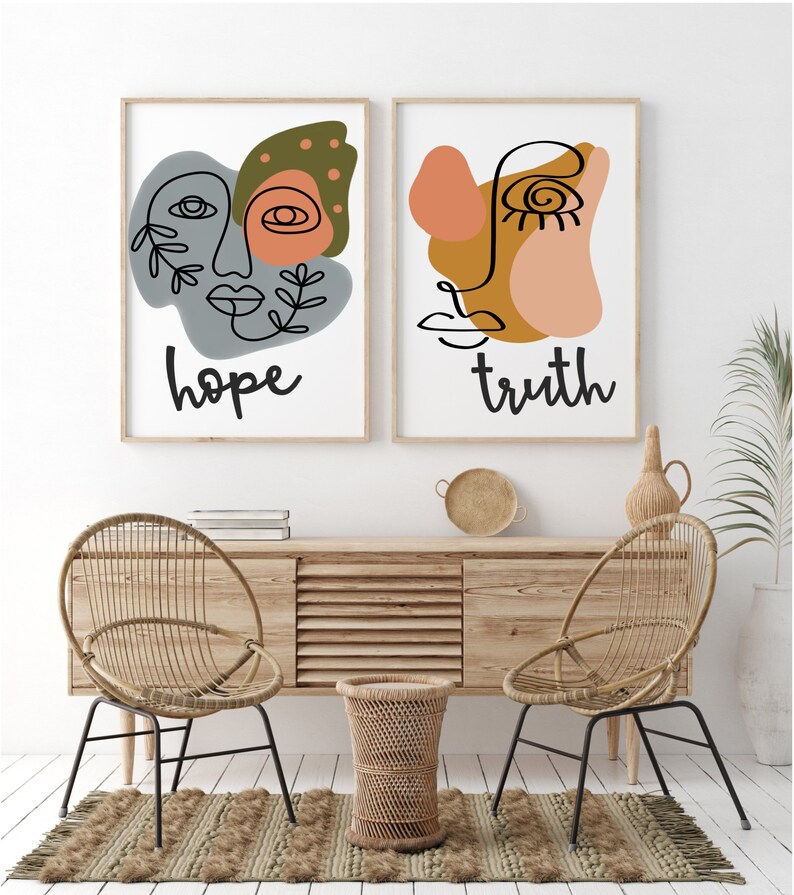 Boho Inspired Word Posters Printable Wall Art Dorm Room - Etsy