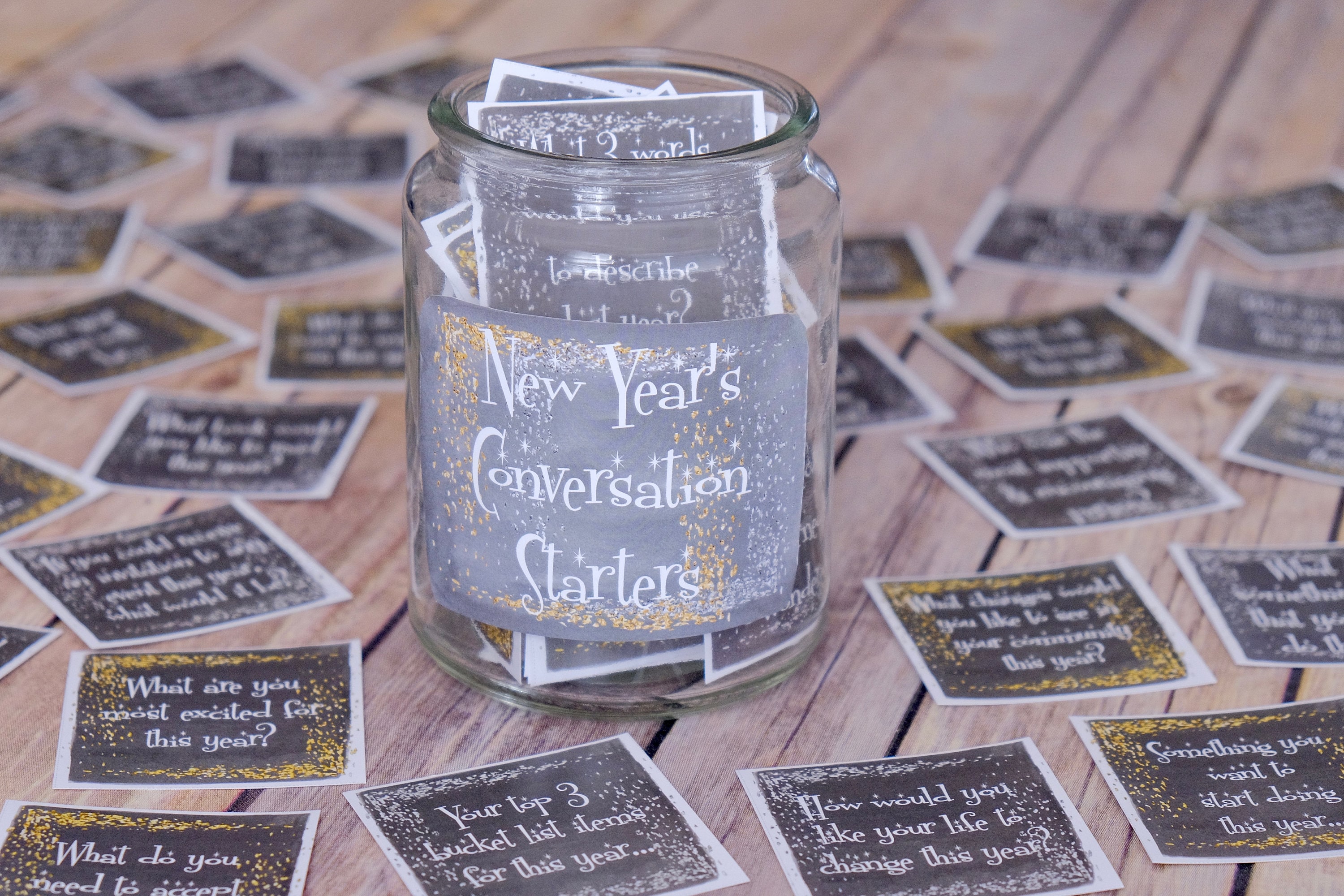 New Years Conversation Starters Game Reflection Resolutions | Etsy