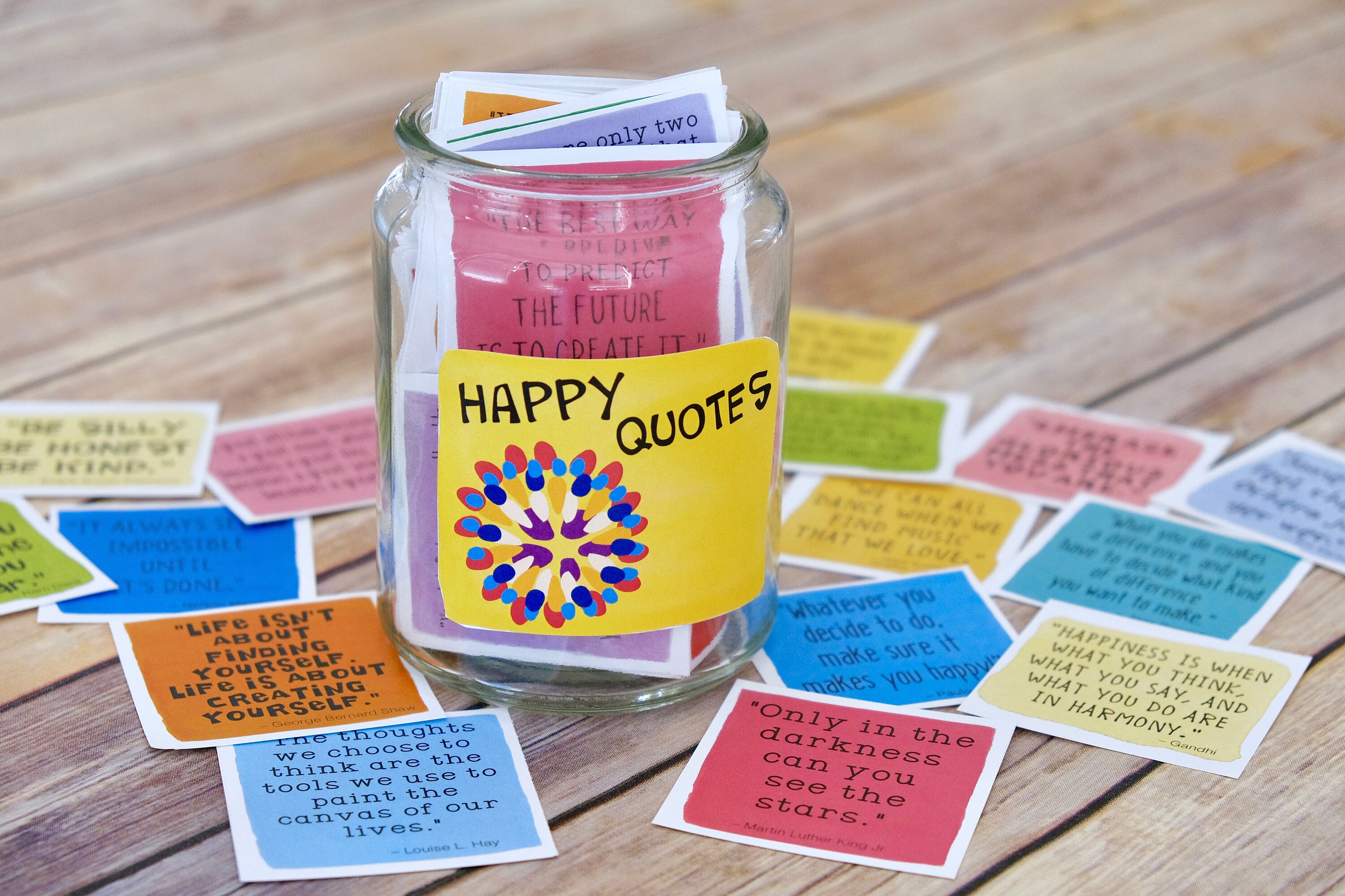 Inspirational Quote Cards Set 1 Positive Messages Happy - Etsy