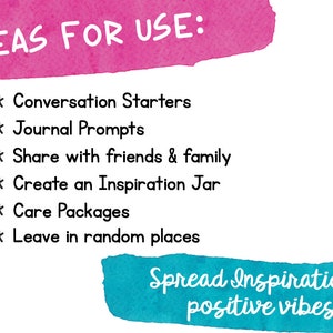 Setting Intentions Motivational Reflection Cards, Conversation Starters ...