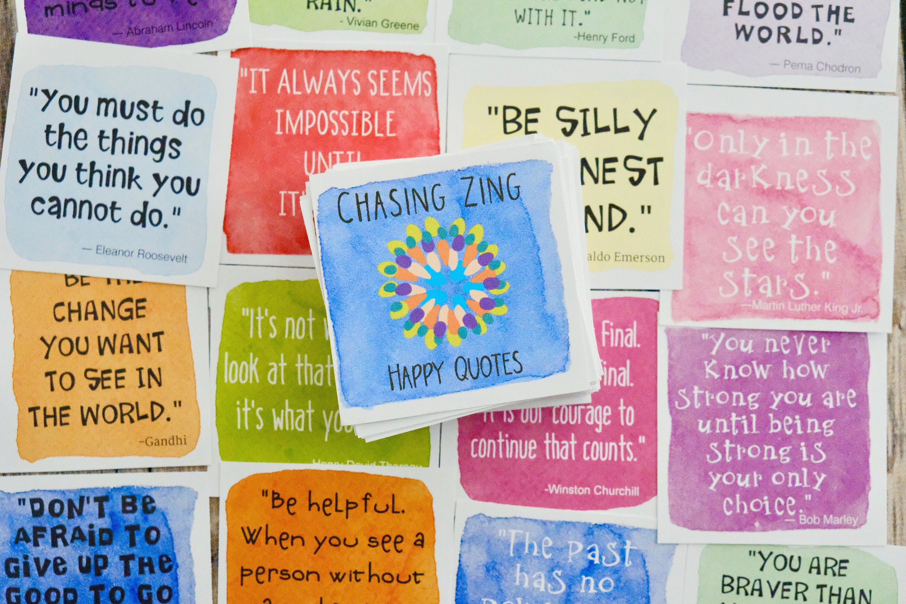 Inspirational Quote Cards Set 1 Positive Messages Happy | Etsy