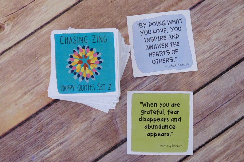 Inspirational Quote Cards Set 2 Positive Messages | Etsy