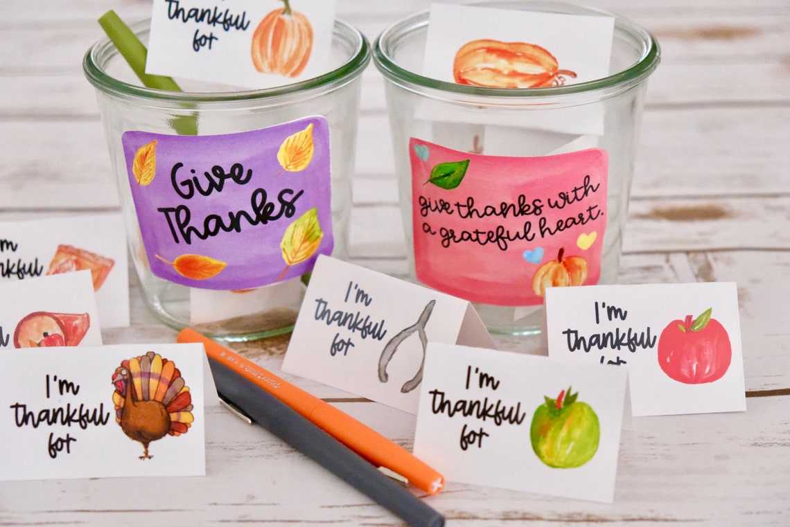 Gratitude Jar Gratitude Kit Family Activity Thanksgiving | Etsy