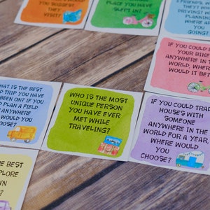 Travel Conversation Starters - Watercolor Edition - Party Games ...
