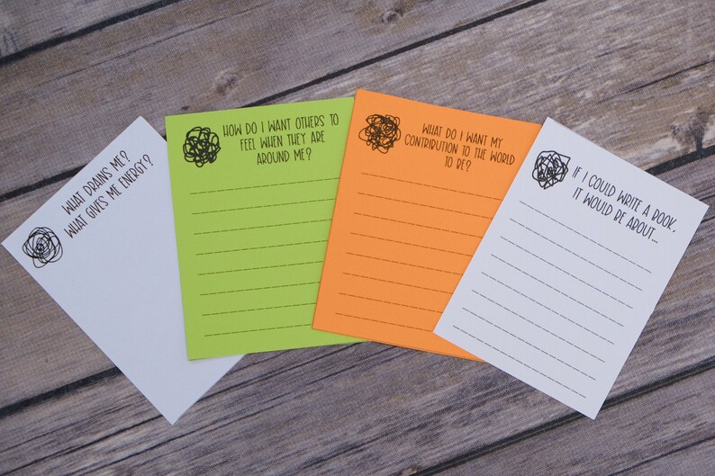 Life Purpose Printable Journal Cards | Mindfulness Journal Kit ...
