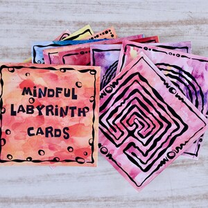 Mindfulness Labyrinth Cards: Anxiety Relief Meditation (digital ...