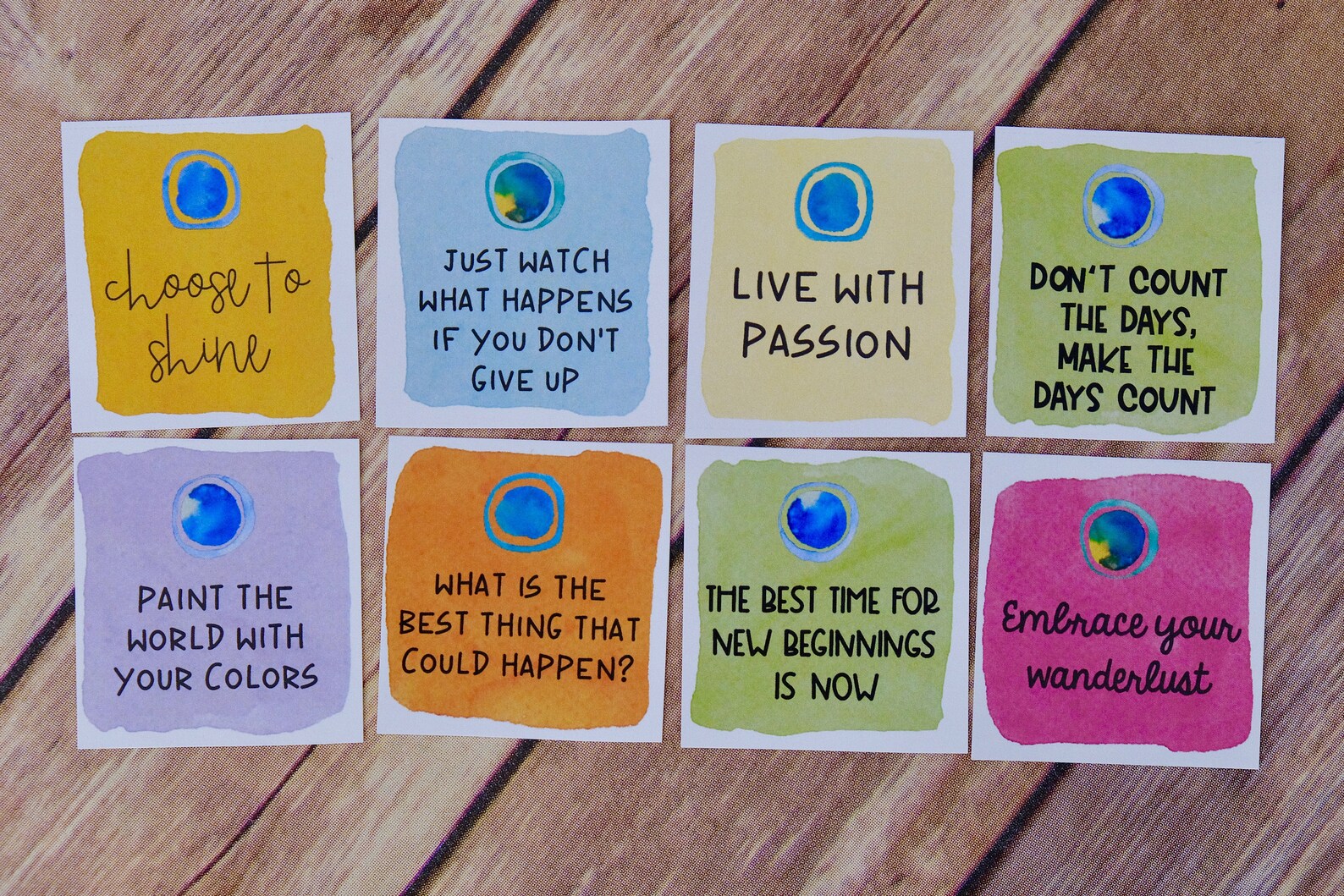 Positive Message Motivational Cards Set 2 Inspirational | Etsy