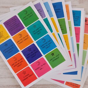 End of Day Reflection Cards for Manifesting Positivity - COLOR VERSION ...