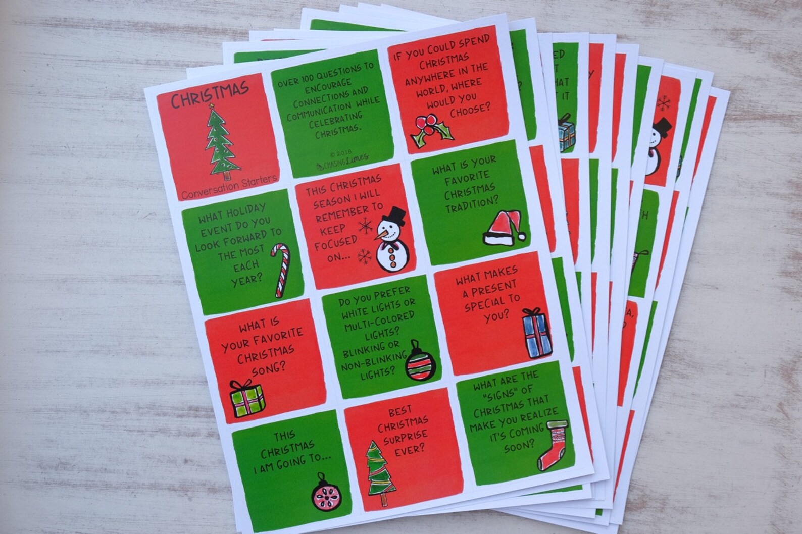 Christmas Conversation Starters Family Dinner Conversation - Etsy