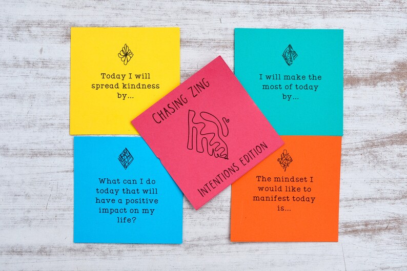 Setting Intentions Motivational Reflection Cards Conversation | Etsy