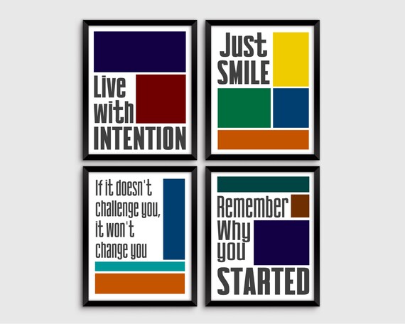 Dorm Room Inspirational Posters Set 9 Printable Wall Art | Etsy