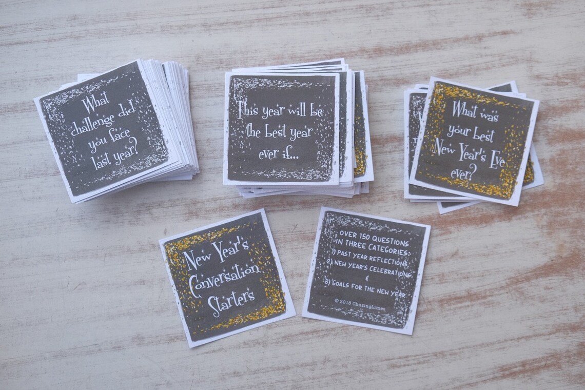 New Years Conversation Starters Game Reflection Resolutions - Etsy