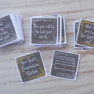 New Years Conversation Starters Game | Reflection, Resolutions and Goal ...