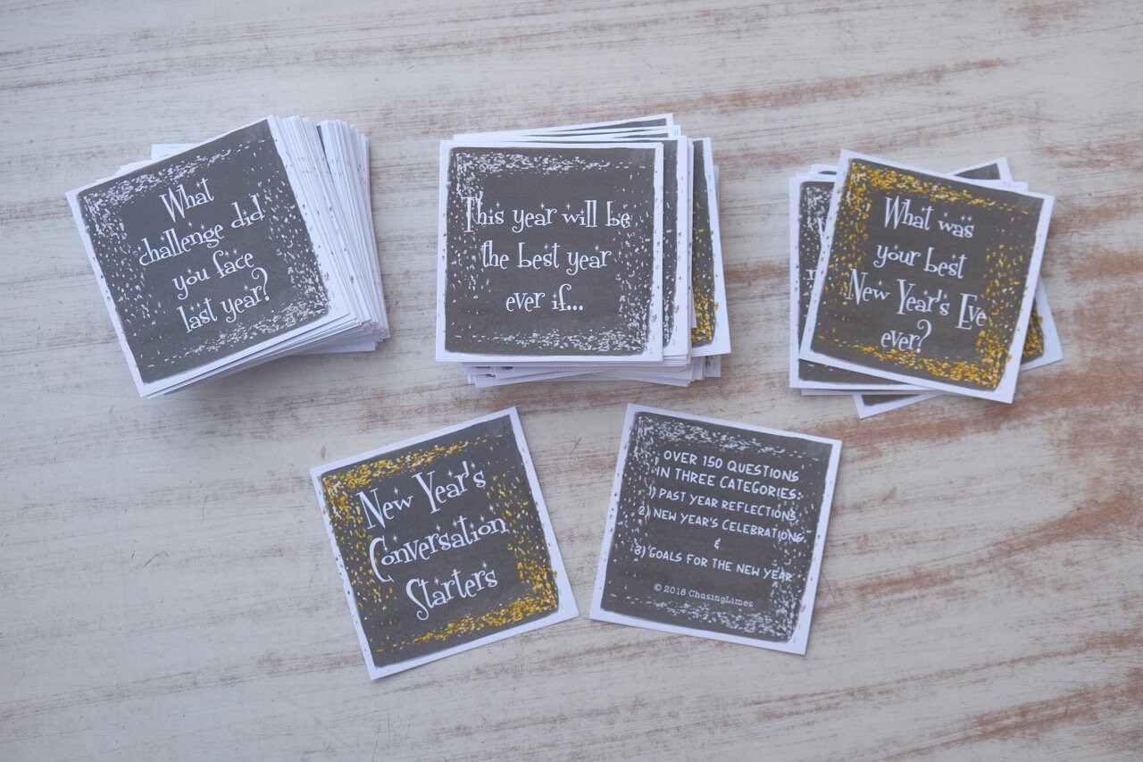 New Years Conversation Starters Game Reflection Resolutions - Etsy