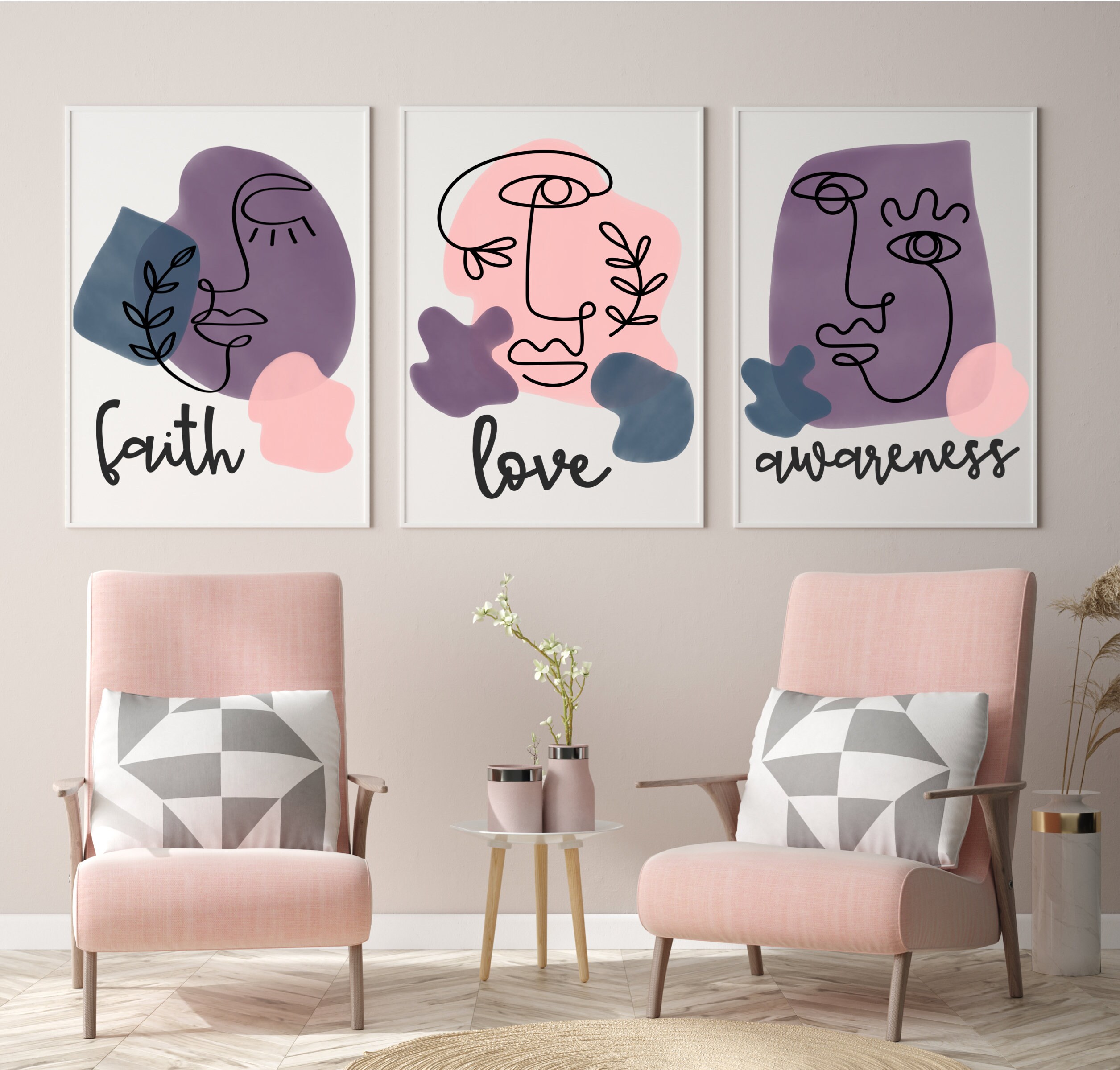 Boho Inspired Word Posters Printable Wall Art Digital - Etsy