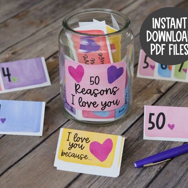 Reasons I Love You - Etsy