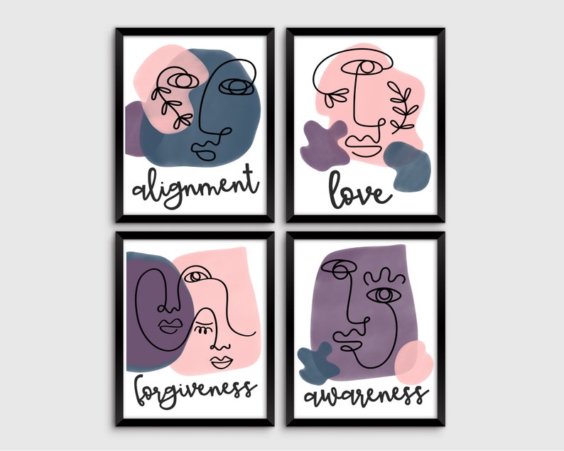 Boho Inspired Word Posters Printable Wall Art Digital - Etsy