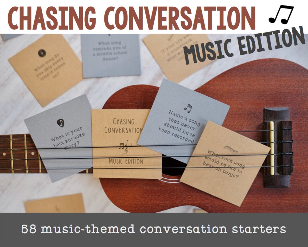 Music Conversation Starters - Party Games - Happy Hour Activities - All ...