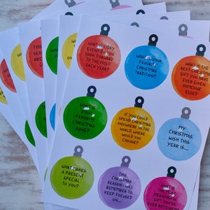 Christmas Conversation Printable Ornaments Craft Activity - Etsy