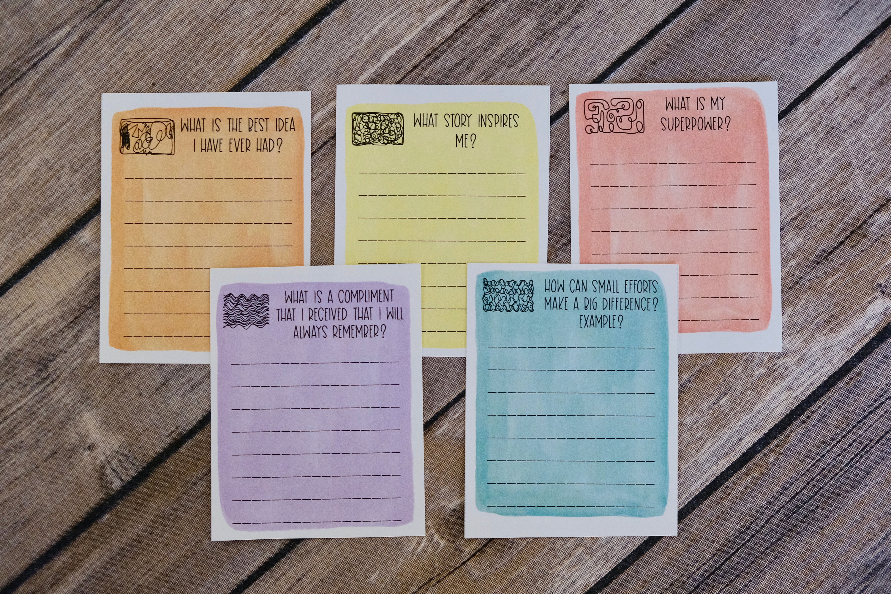 Mindfulness Life Purpose and Happiness Journaling Cards | Etsy