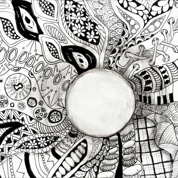 Zentangle Sun - Etsy
