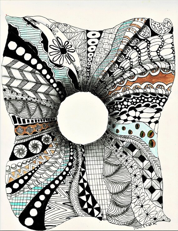 Zentangle Met Kleur Door Mij Gemaakt Zentangle Doodles