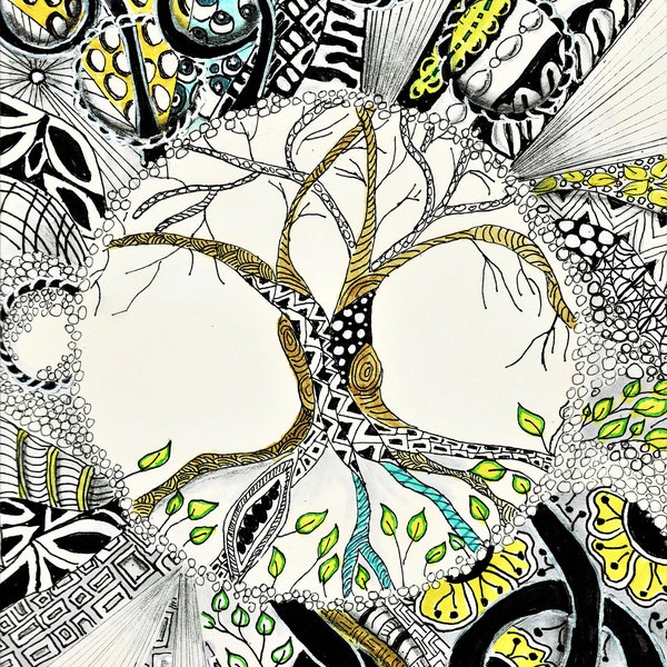 Tree Zentangle - Etsy