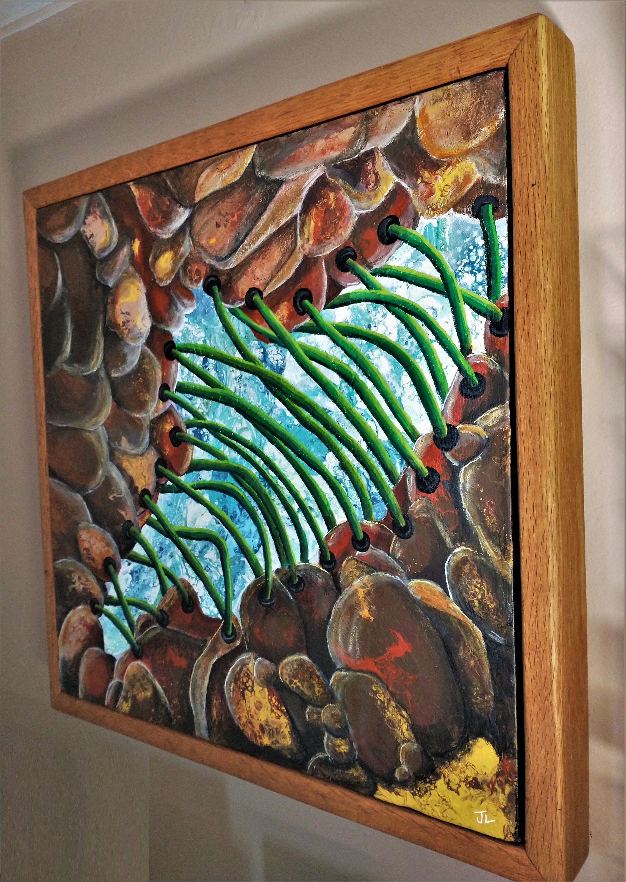 20 X20 Deep Canvas Framed Painting. Hand Painted Original - Etsy UK