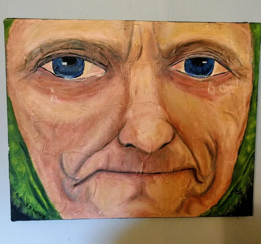 16 X 20 Original Oil on Canvas Portrait Painting. Woman Weeping, Oil ...
