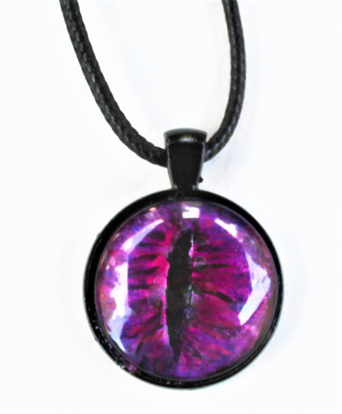 Purple Cat Eye Pendent, Dragon Eye Necklace - Etsy