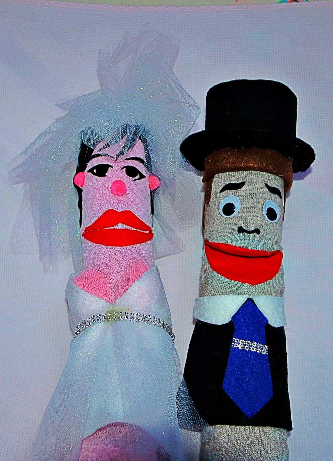 Sock Puppet, the Wedding Couple, Unique Gift or Teaching Tool - Etsy