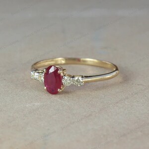 925 STERLING SILVER RUBY, Genuine Ruby Ring, July Birthstone Ring ...