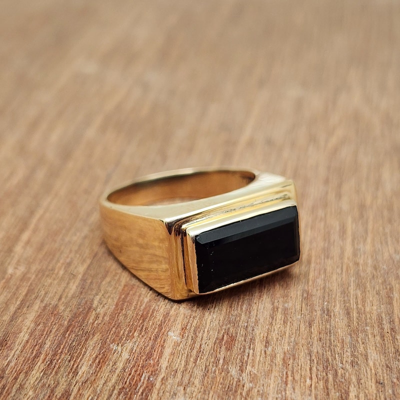Onyx Signet Ring - Etsy