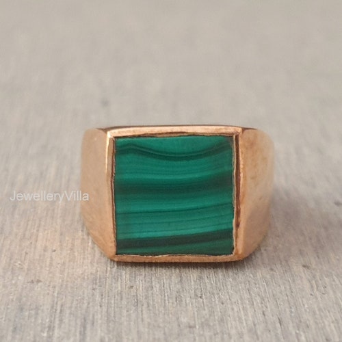 Malachite Ring 925 Solid Sterling Silver Ring Mens Ring - Etsy