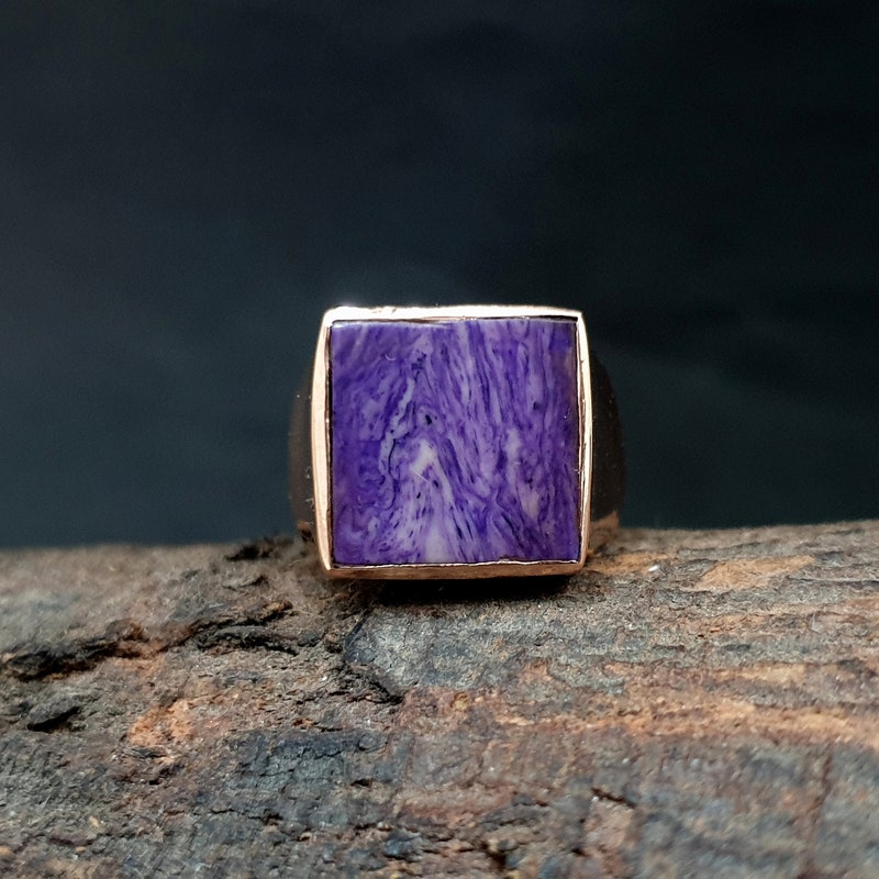 Charoite Ring - Etsy