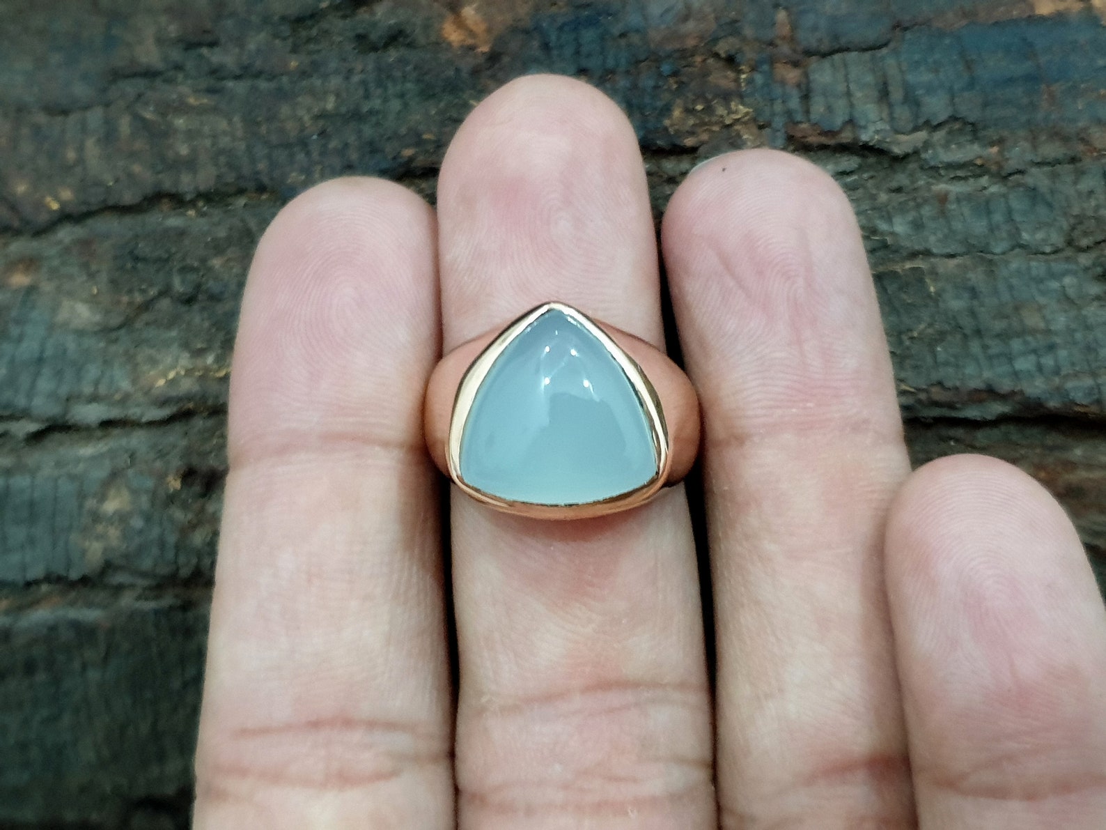 Chalcedony Ring Silver 925 Solid Sterling Silver Ring | Etsy