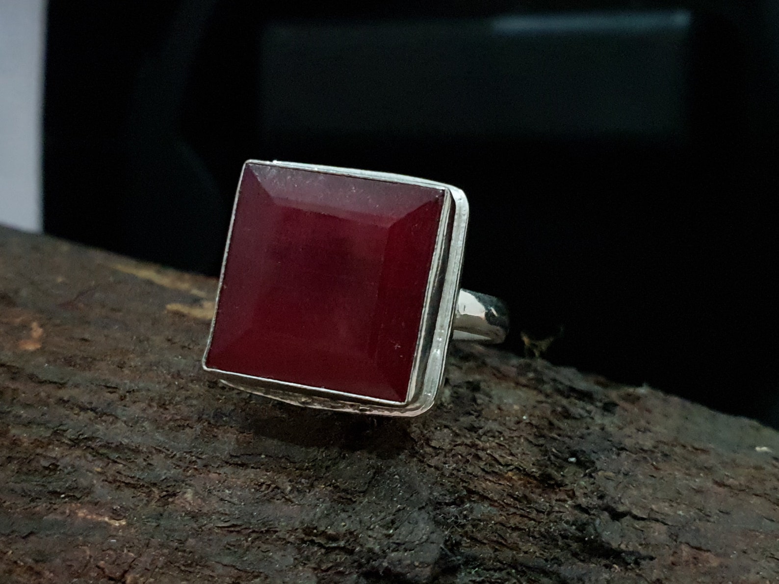 Natural Dark Red Ruby Ring, 925 Solid Sterling Silver Ring, Rose Gold ...