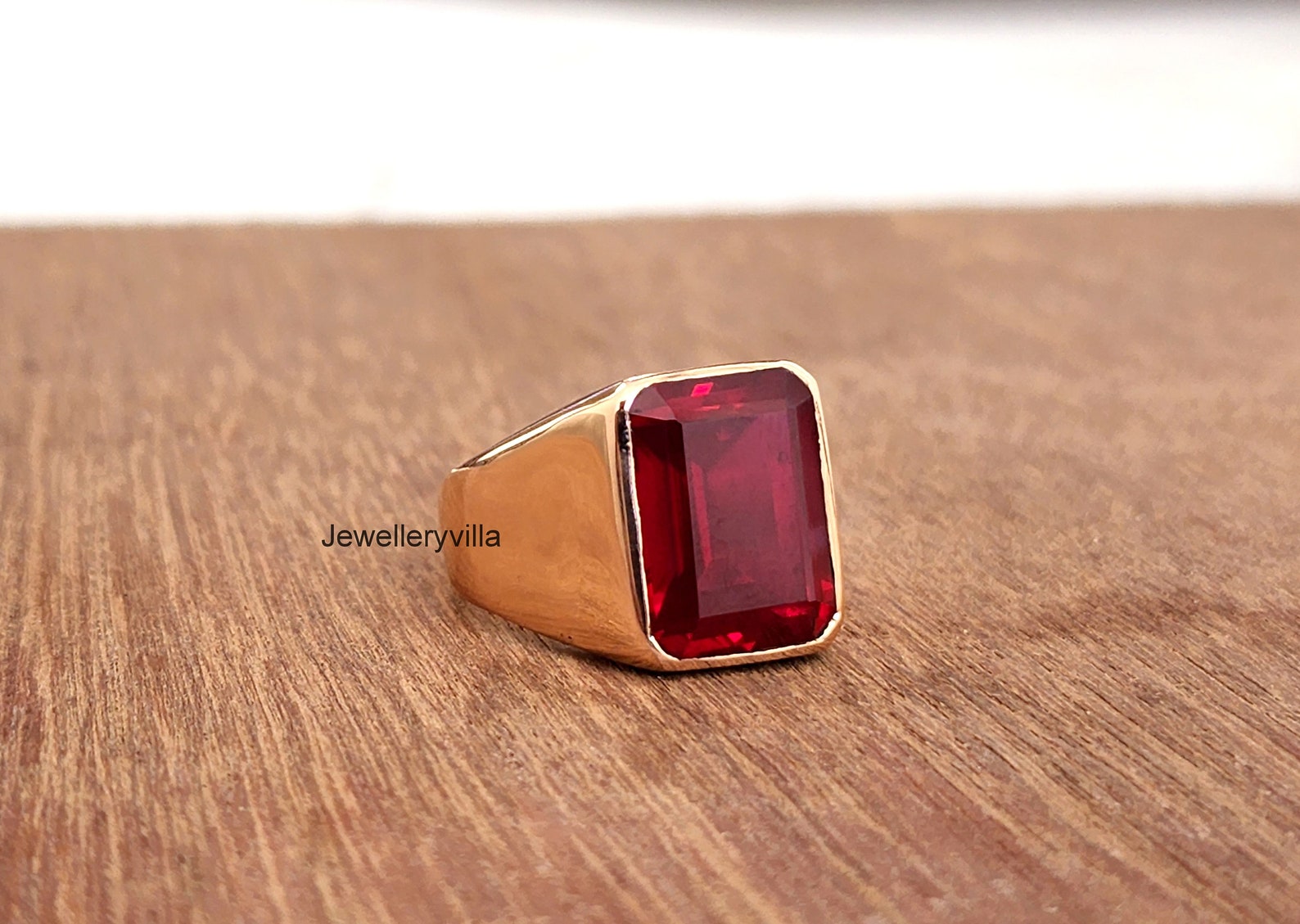 Red Ruby Ring Yellow Gold Ring 925 Solid Sterling Silver - Etsy