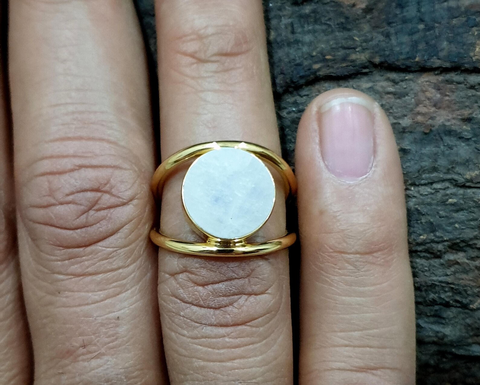 Natural Moonstone Ring 925 Solid Silver Ring Statement Ring | Etsy