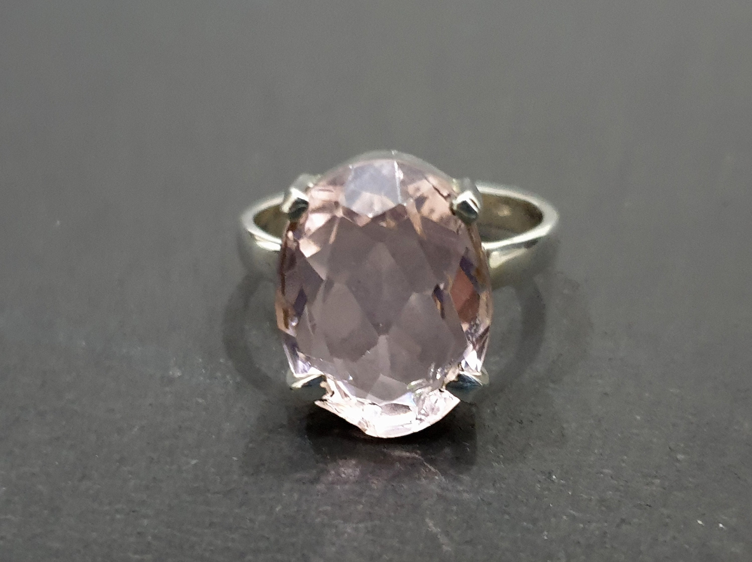 Women Kunzite Ring 925 Solid Sterling Silver Oval Cut Kunzite - Etsy
